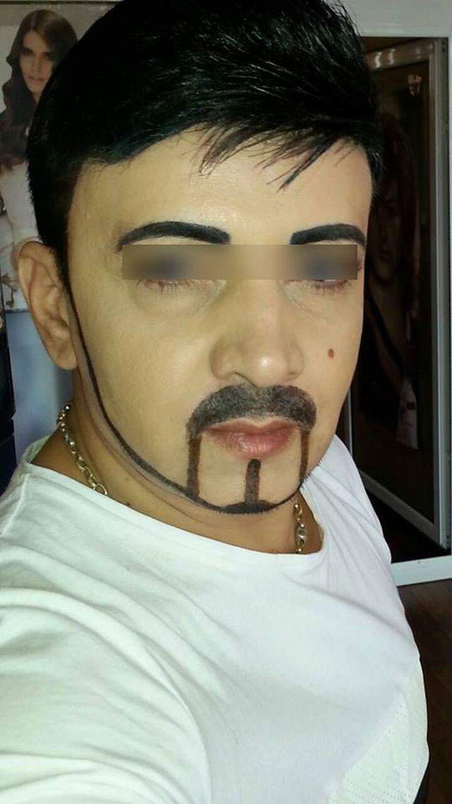 Piţiponcul anului! Sprâncene tatuate, lentile false şi barbă pictată ...