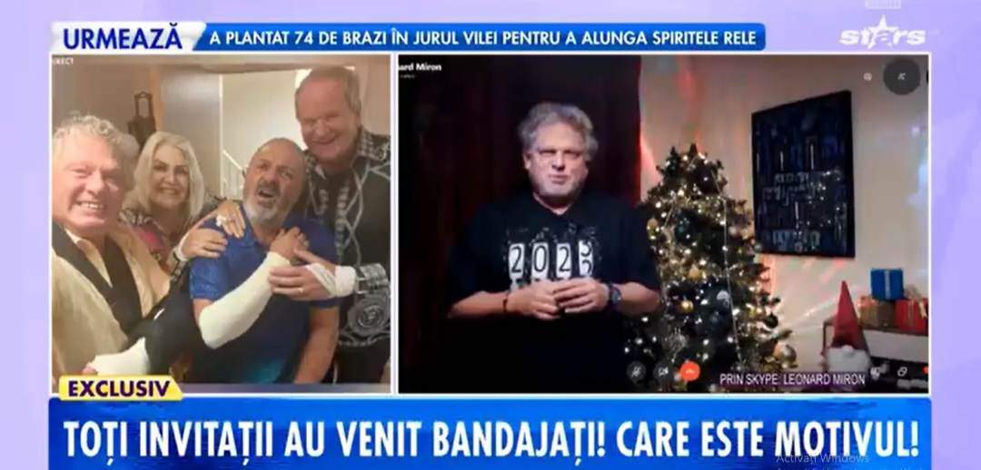 Leonard Miron, petrecere atipică, cu mâna în ghips. Motivul pentru care toți invitații au venit ...