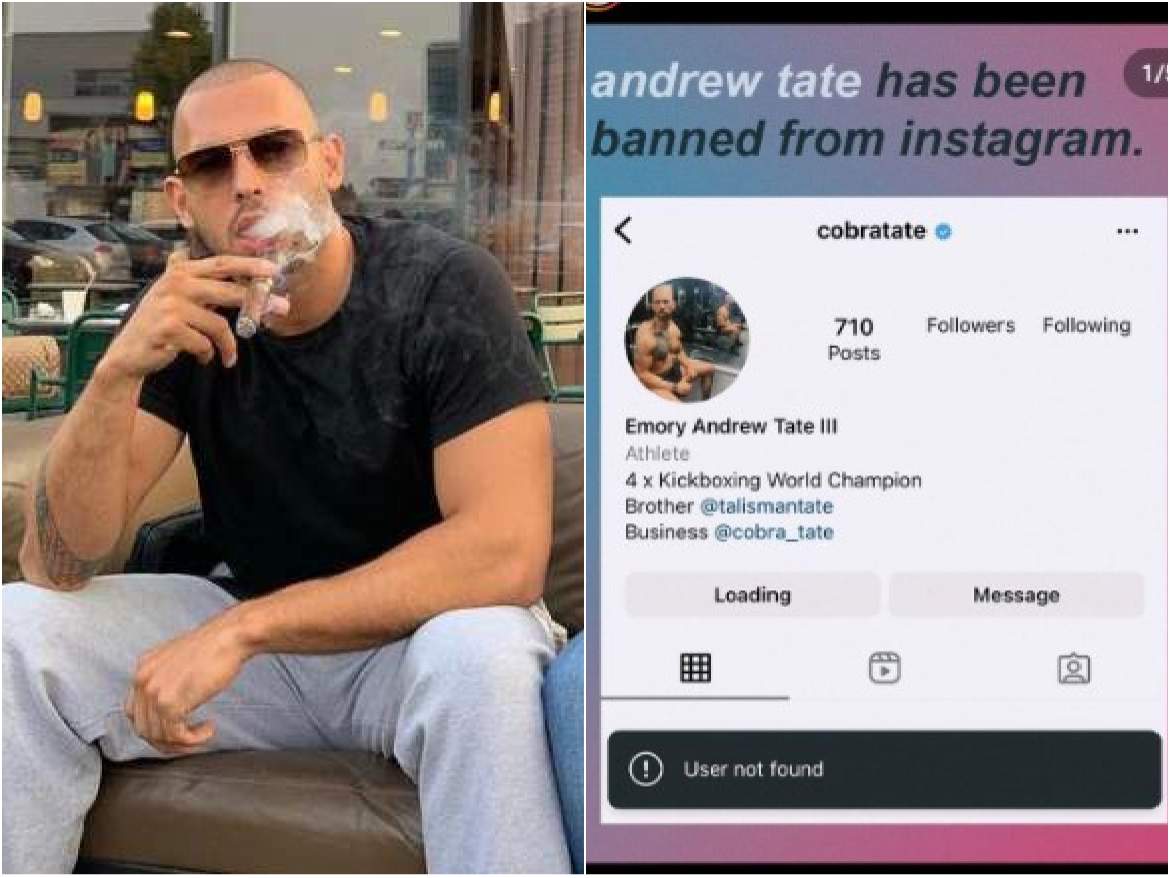 Cobra Tate, dat afară de pe Facebook și Instagram. Reacția ...
