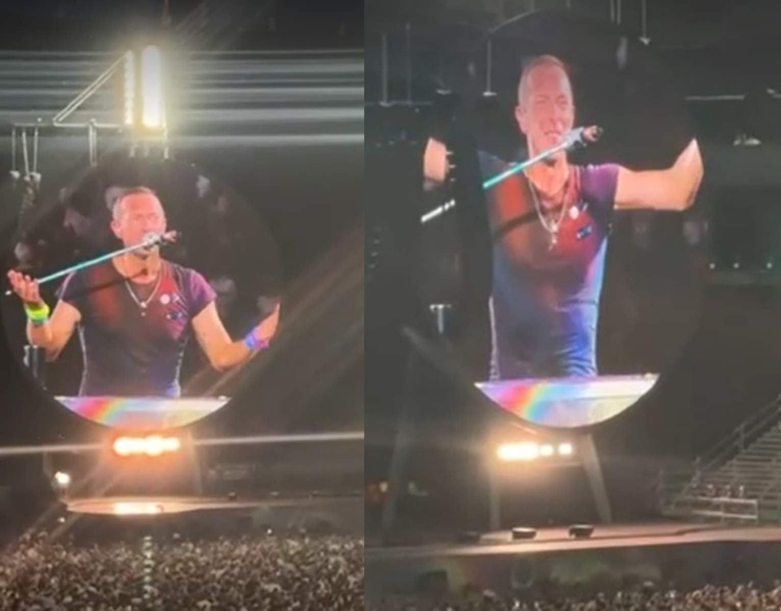 Huiduieli și în a doua seară la concertul Coldplay! Babasha nu a mai ...
